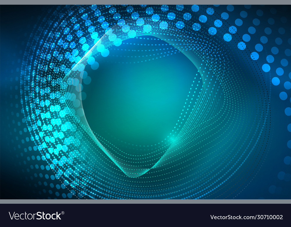 Abstract particles wave background neon motion Vector Image