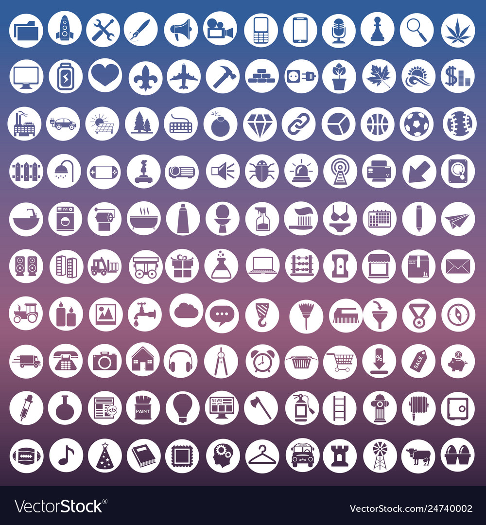 Application web icons set in flat design Vector Image