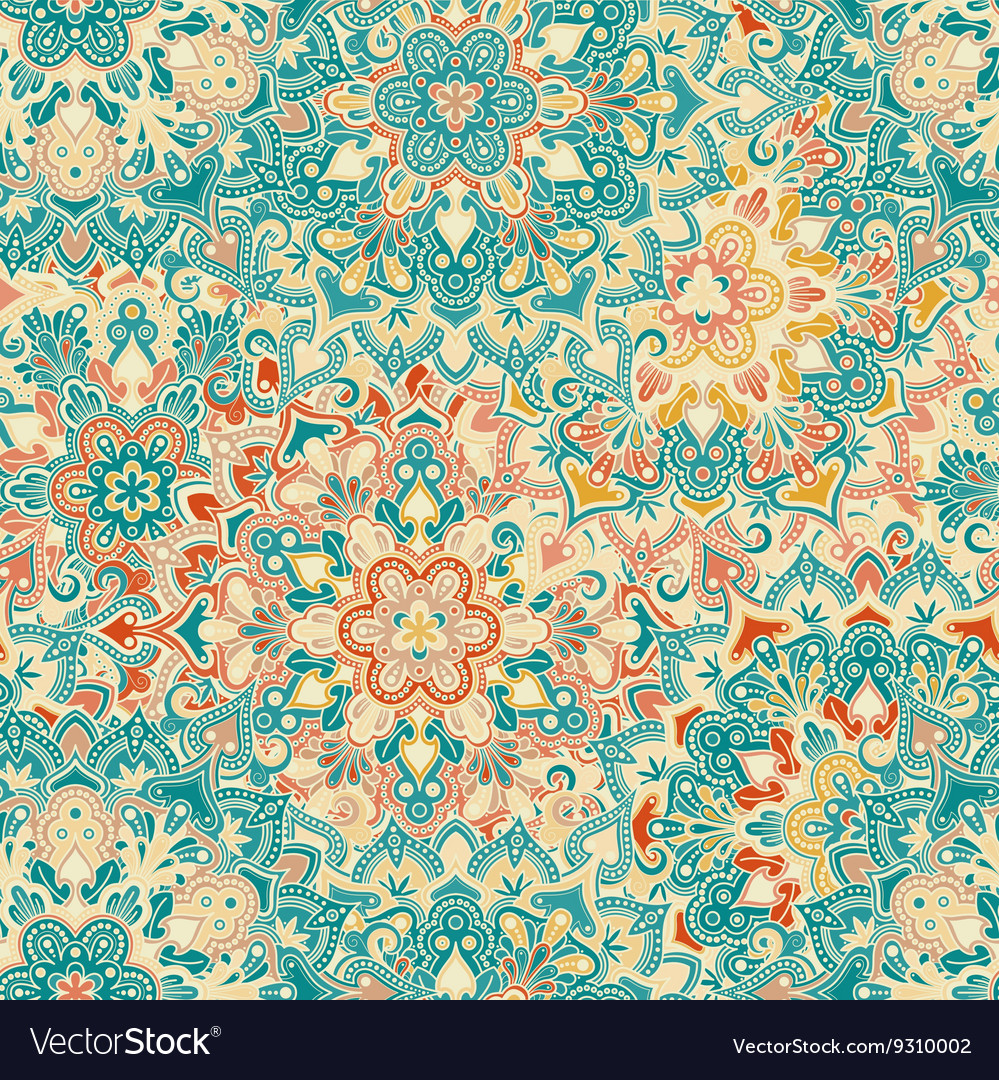 Boho flower pattern Royalty Free Vector Image - VectorStock