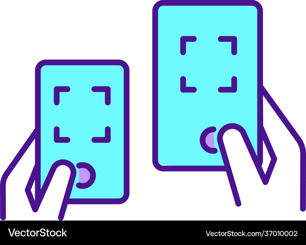 Citizens media rgb color icon Royalty Free Vector Image