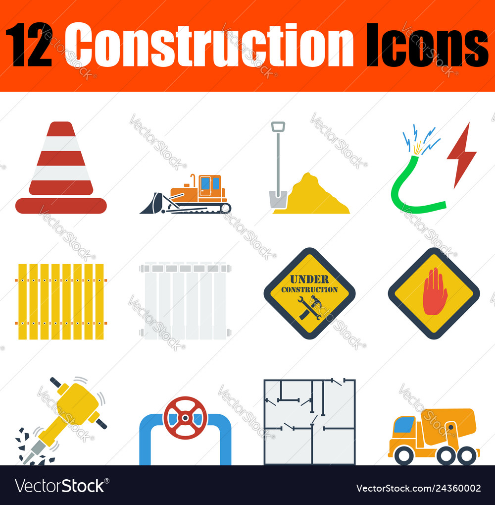 Construction icon set Royalty Free Vector Image