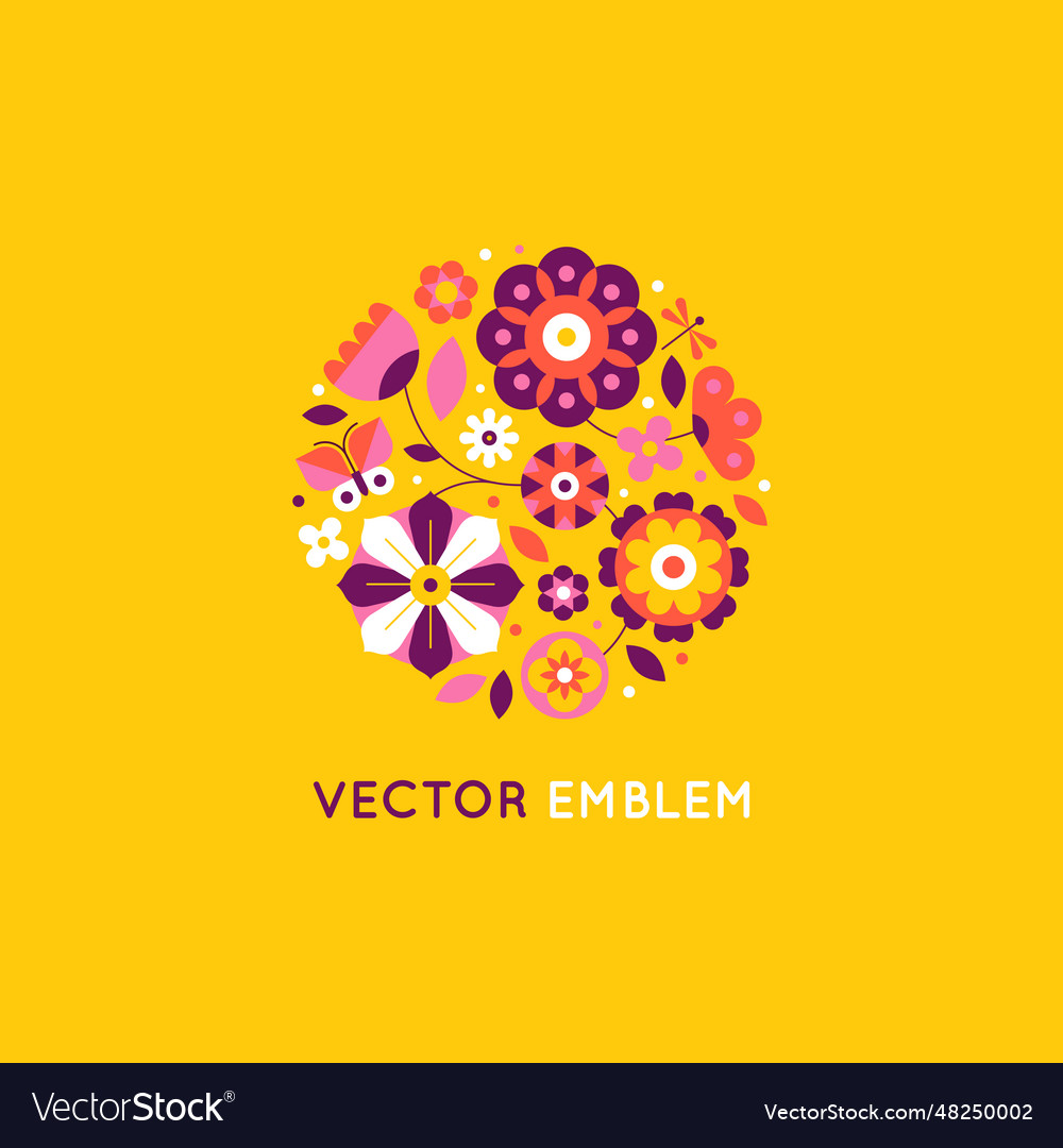 In simple flat geometric and linear style Vector Image