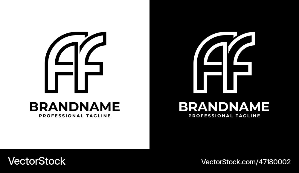 Letter af monogram logo suitable for any business Vector Image