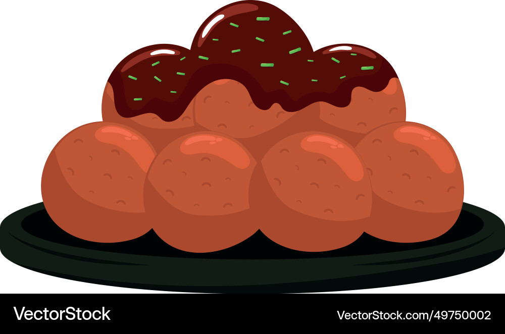 Nigerian food puff puff Royalty Free Vector Image