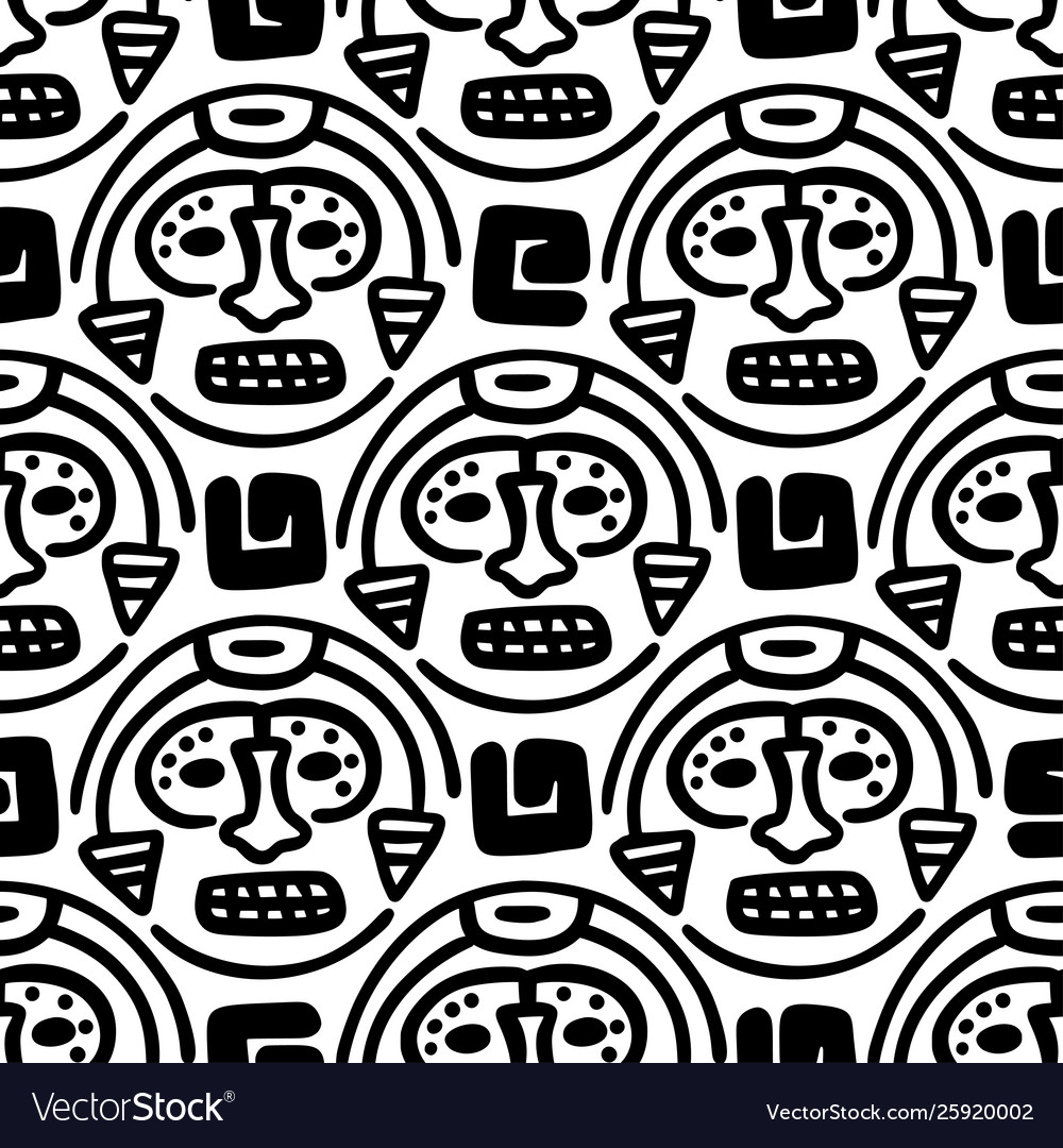 Seamless aztec pattern Royalty Free Vector Image