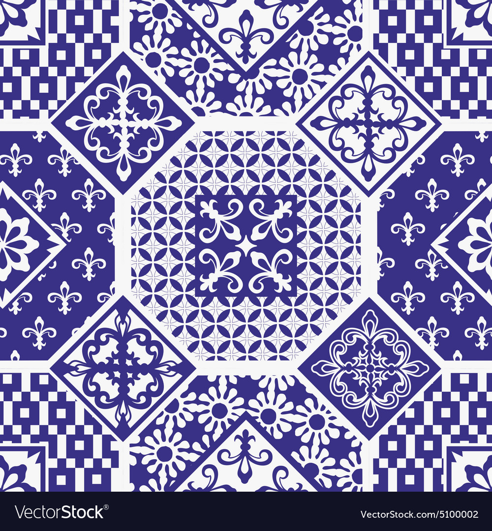 Seamless Patchwork Pattern Royalty Free Vector Image