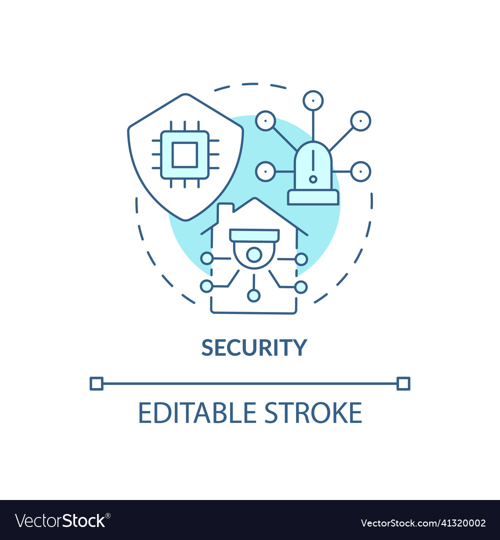 Security turquoise concept icon Royalty Free Vector Image