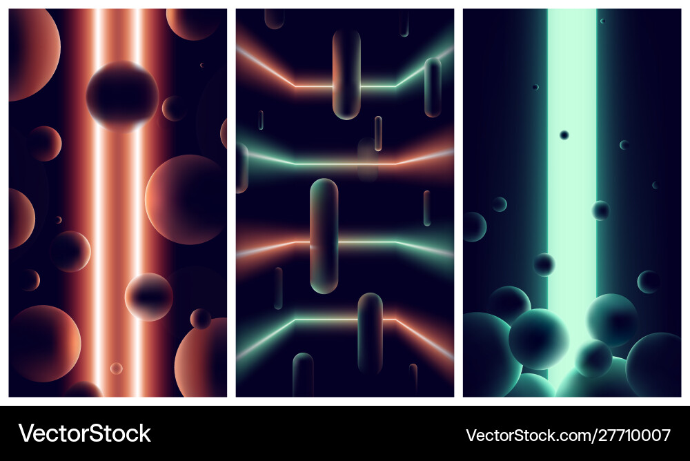 Abstract futuristic backgrounds with neon lights Vector Image