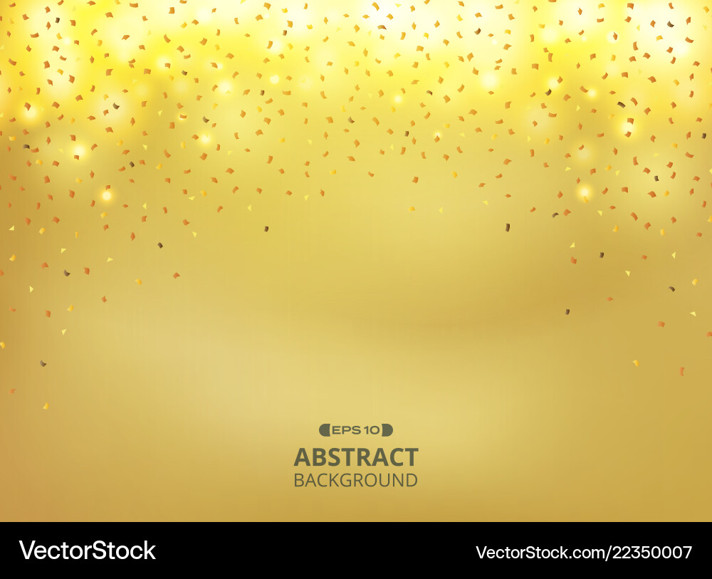 Abstract of golden glitters gradient background Vector Image