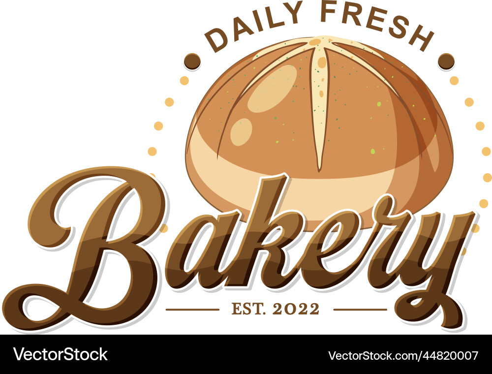 Daily fresh bakery text for banner or poster Vector Image