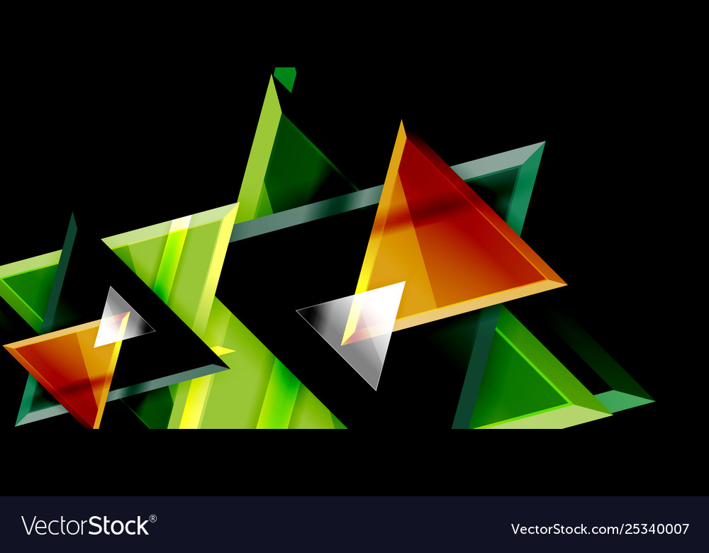 Dynamic triangle composition abstract background Vector Image