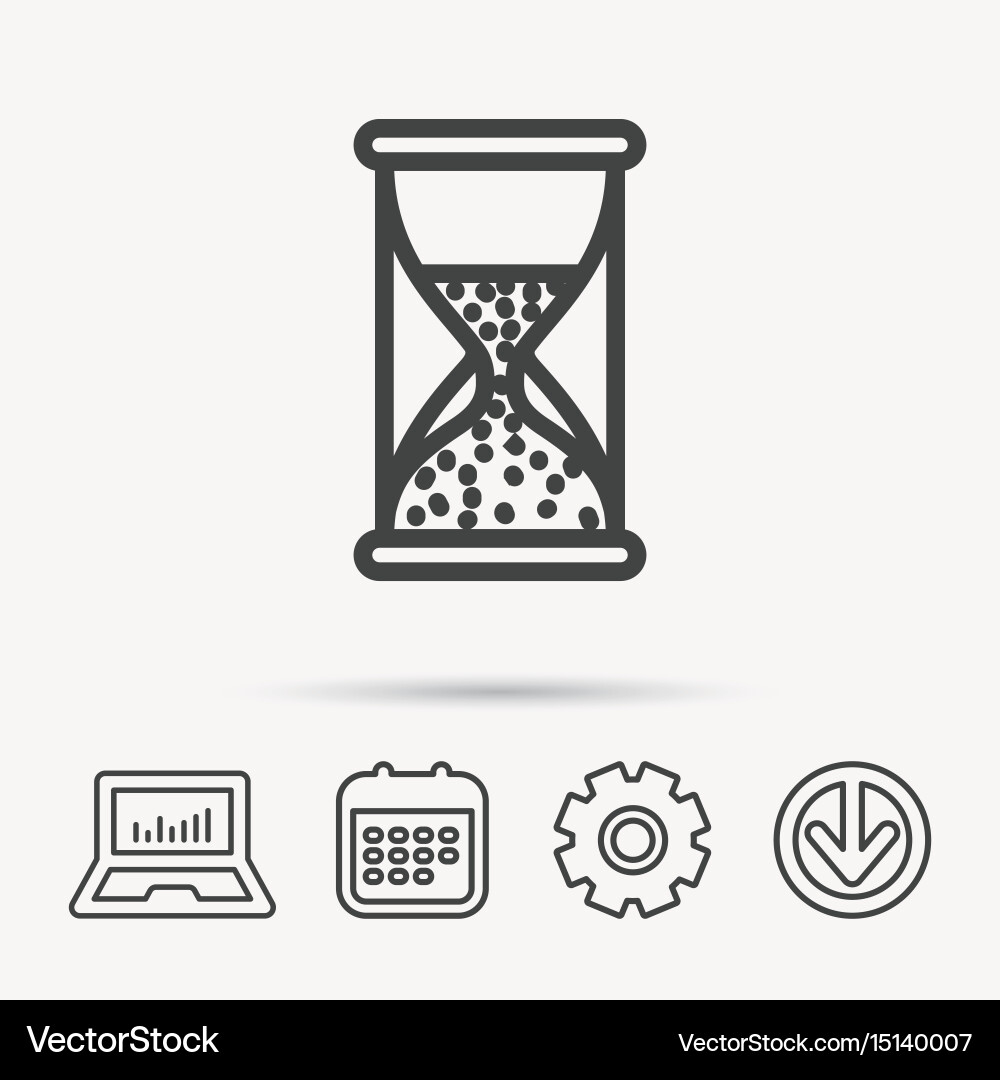 Hourglass icon sand time sign Royalty Free Vector Image