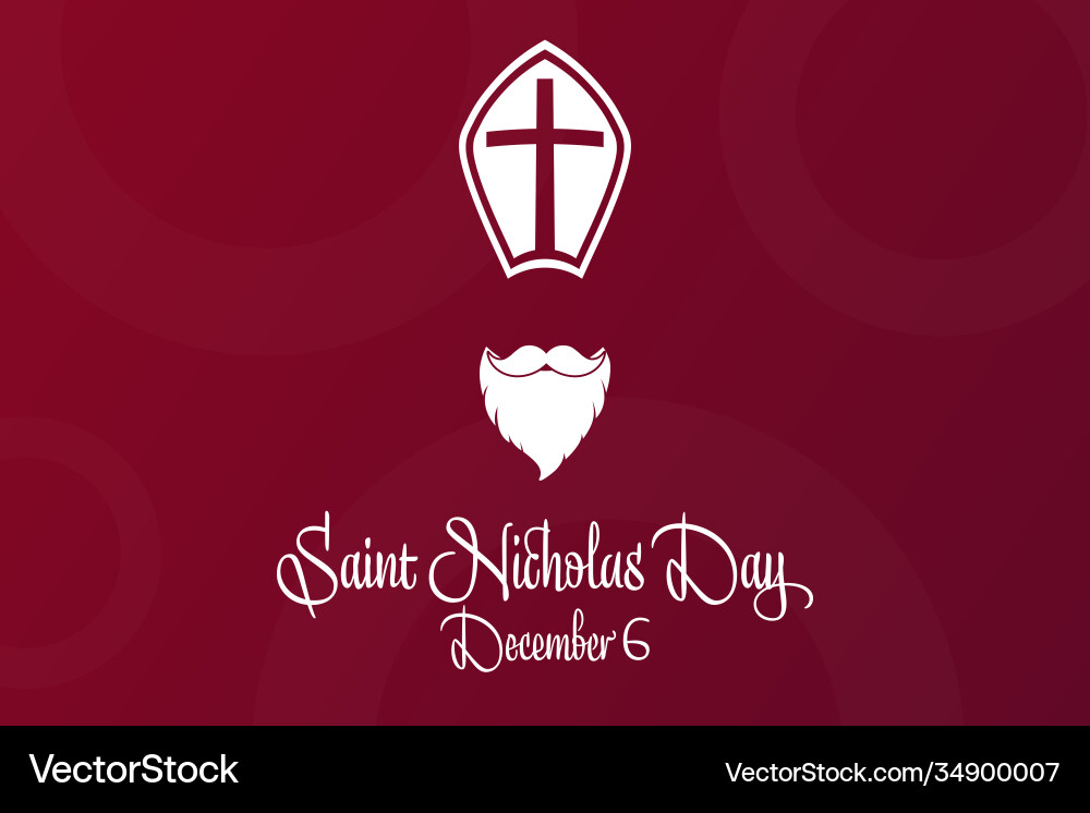 Saint nicholas day december 6 holiday concept Vector Image