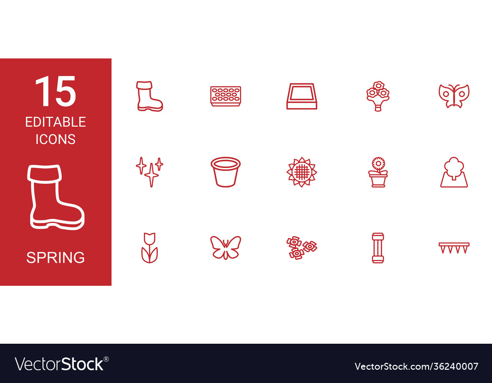 Spring icons Royalty Free Vector Image - VectorStock