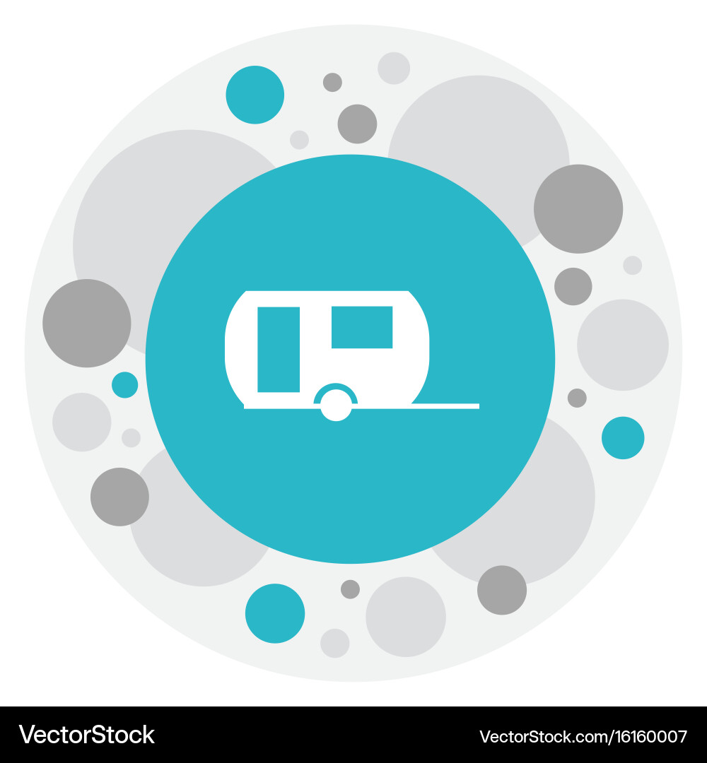 Travel symbol on trailer Royalty Free Vector Image