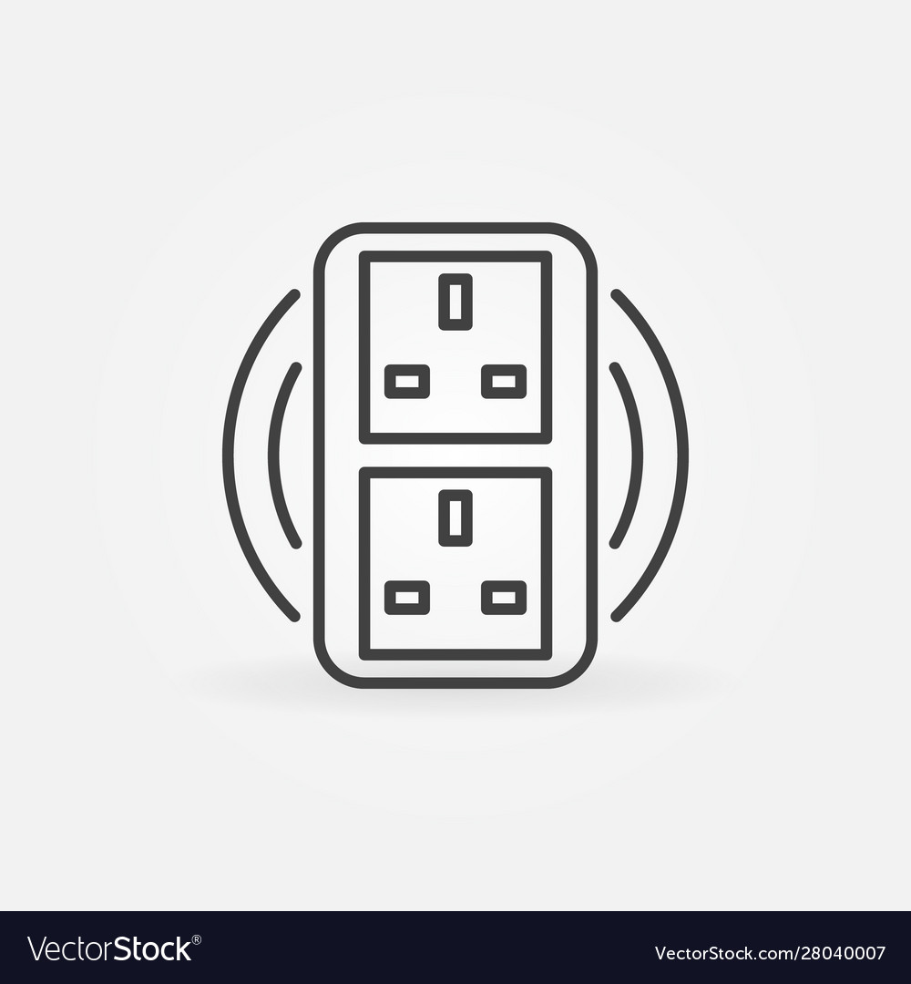 Uk double smart socket concept icon Royalty Free Vector