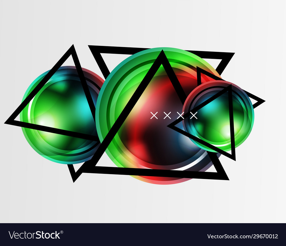 Abstract Background Glossy Glass Bubbles Vector Image