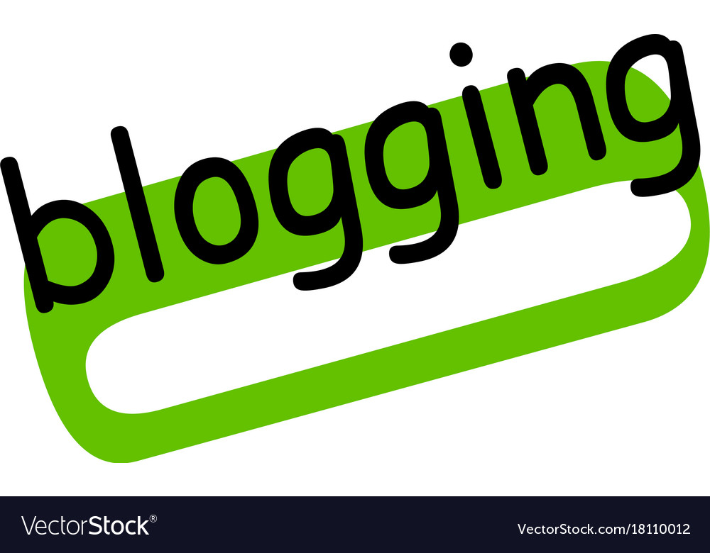 Blogging sticker stamp Royalty Free Vector Image
