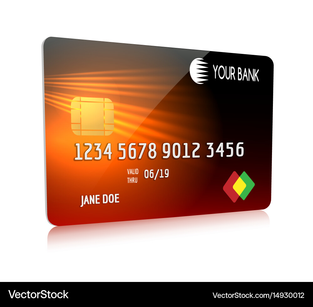 Debit or credit card isolated icon Royalty Free Vector Image