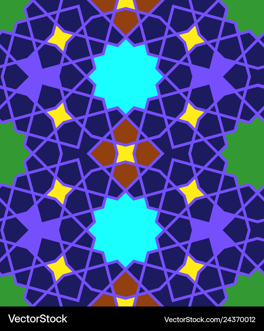 Eastern islamic colorful ornament seamless Vector Image