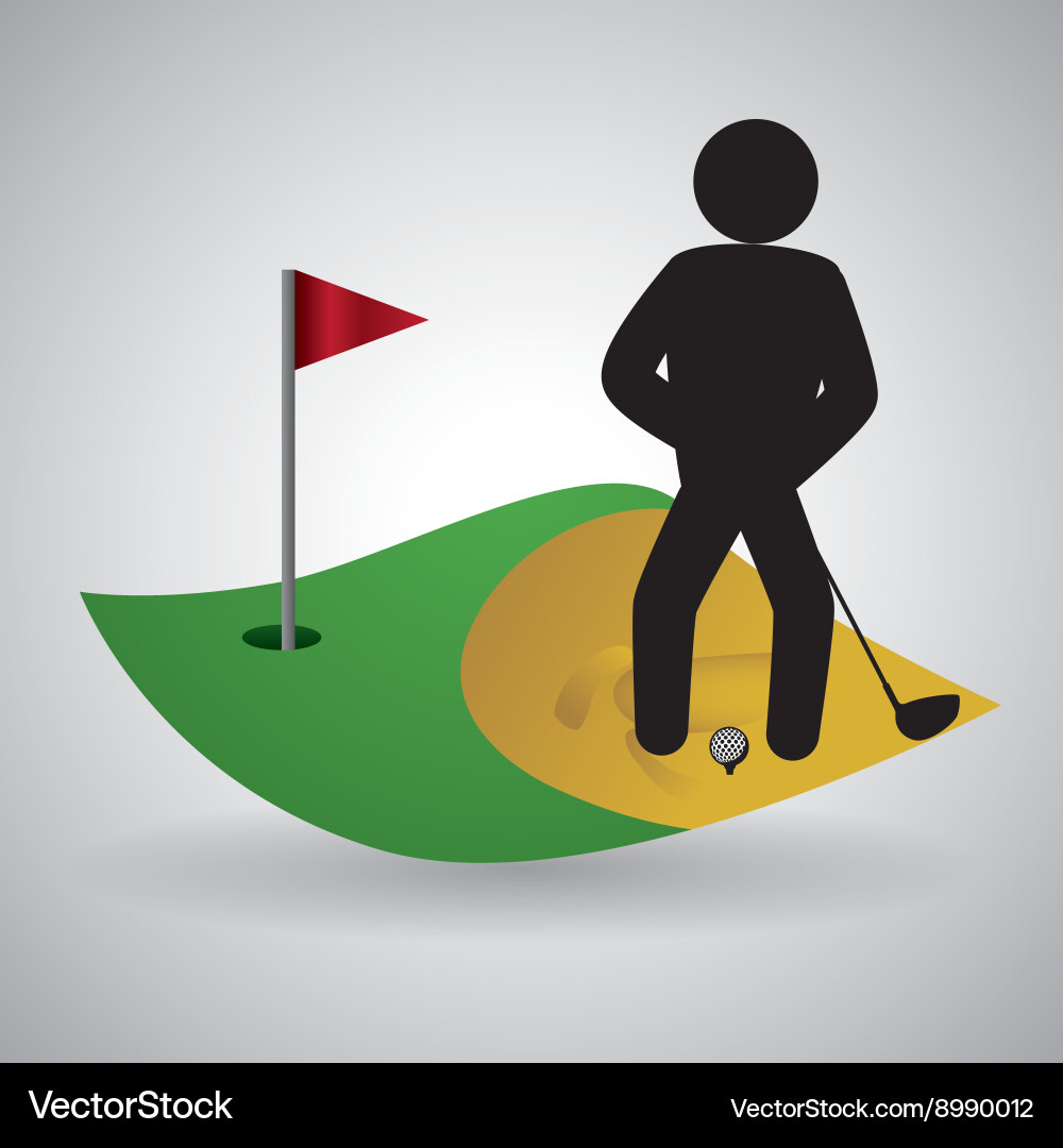 Golf design sport icon isolated Royalty Free Vector Image