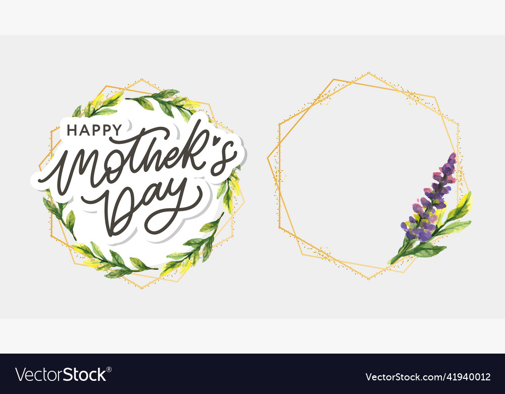 Happy mothers day lettering handmade calligraphy Vector Image