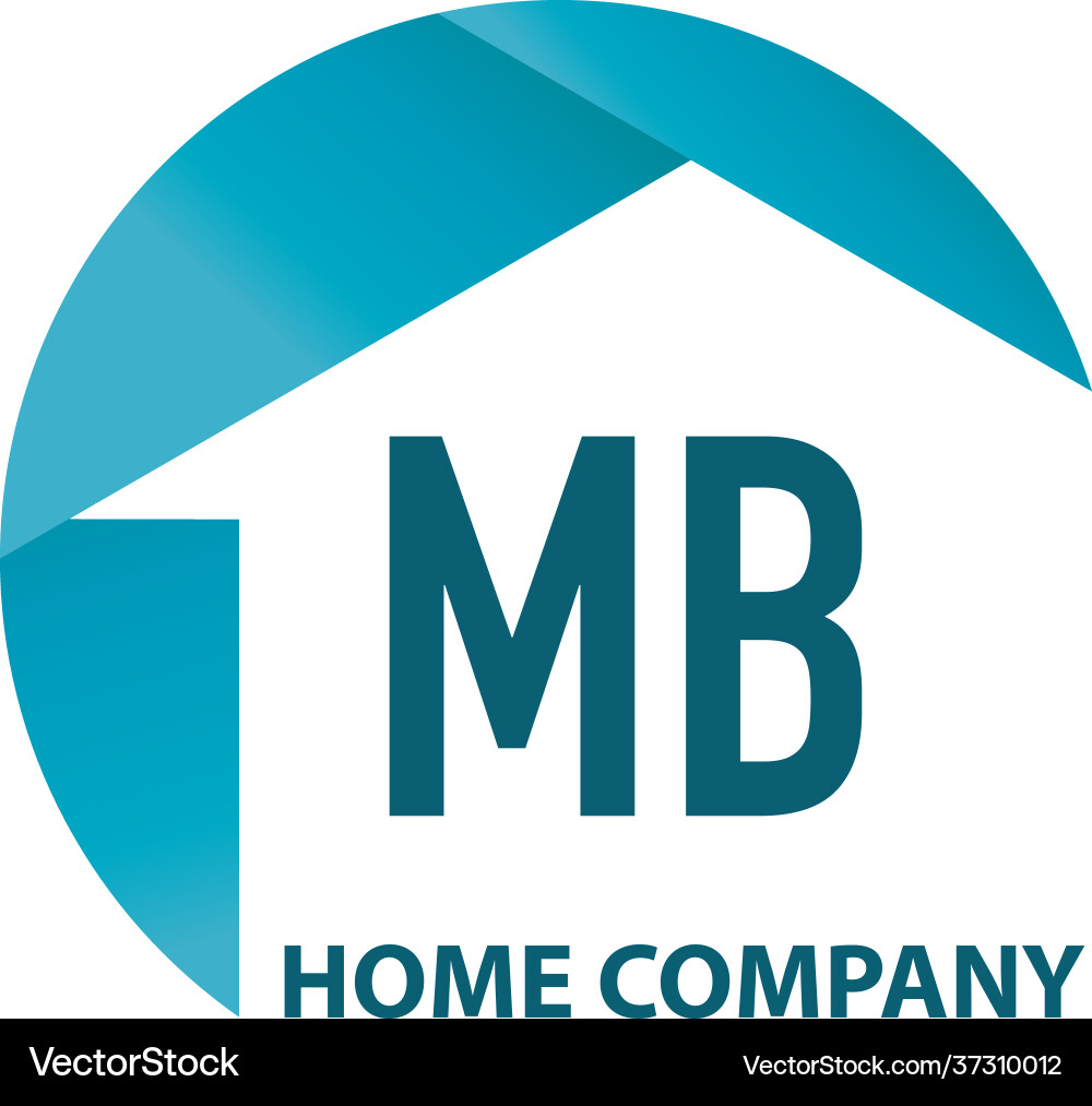 Initial letter mb home or property logo design Vector Image