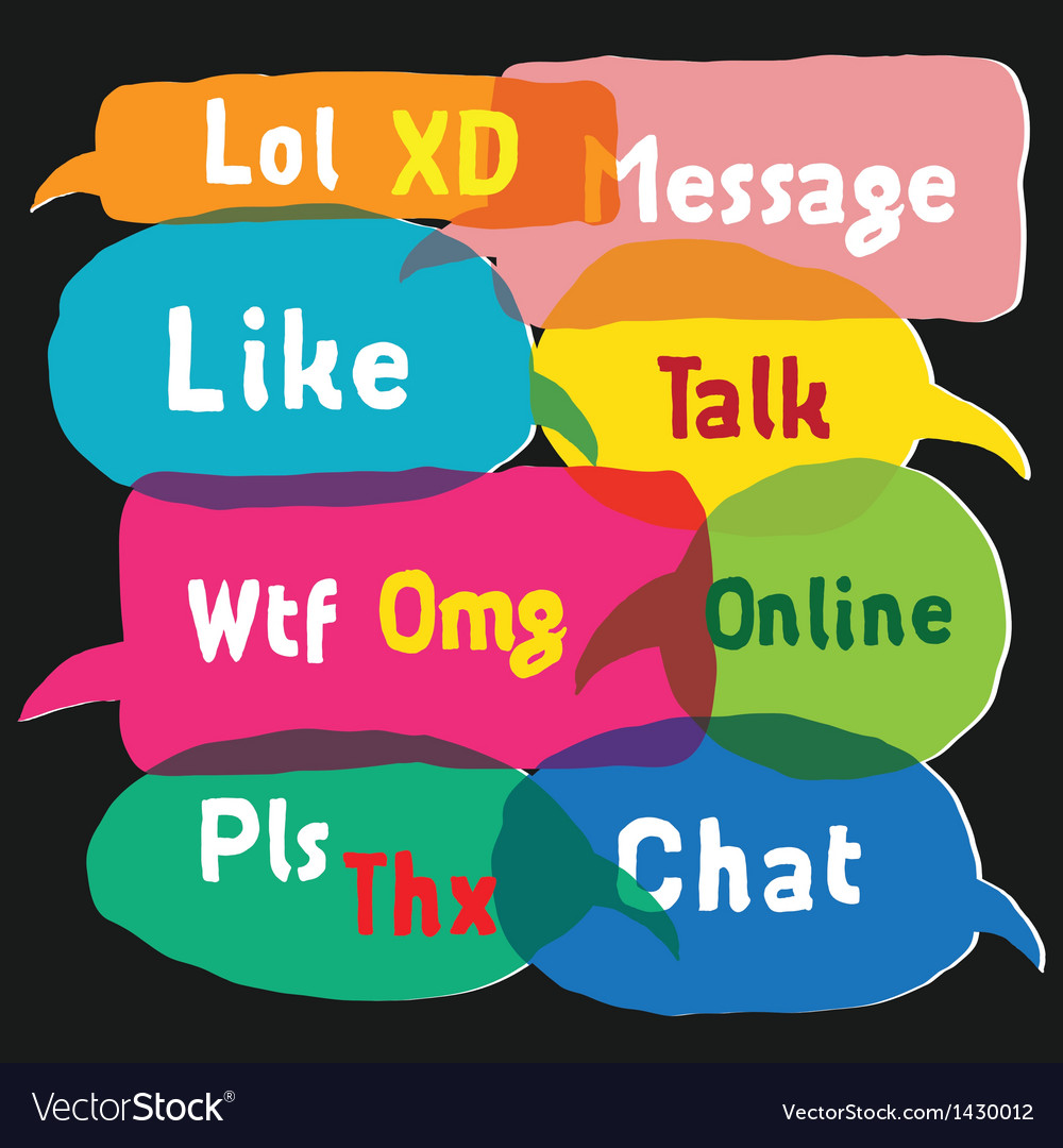 Multicolored speech bubbles Royalty Free Vector Image