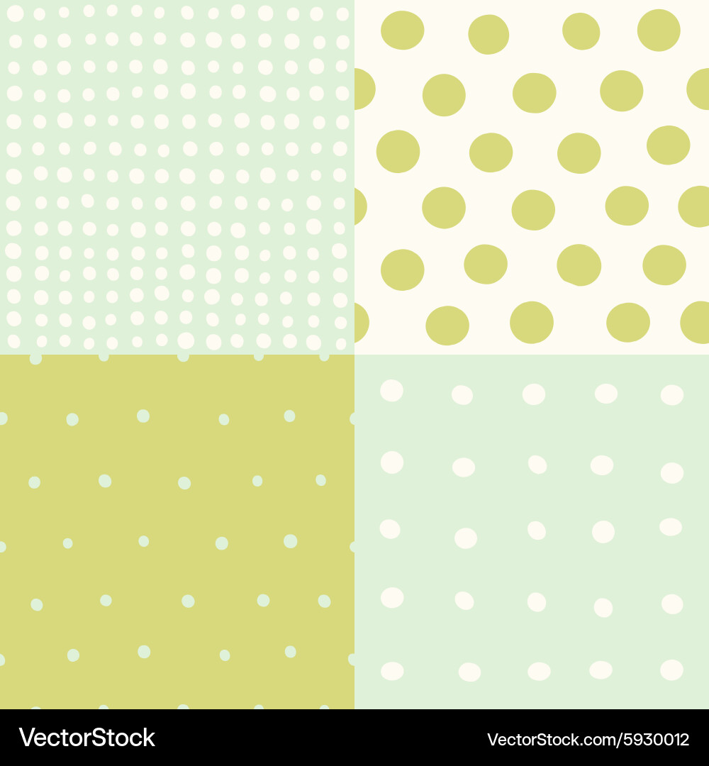 Set of 4 hand drawn cute seamless patterns Vector Image