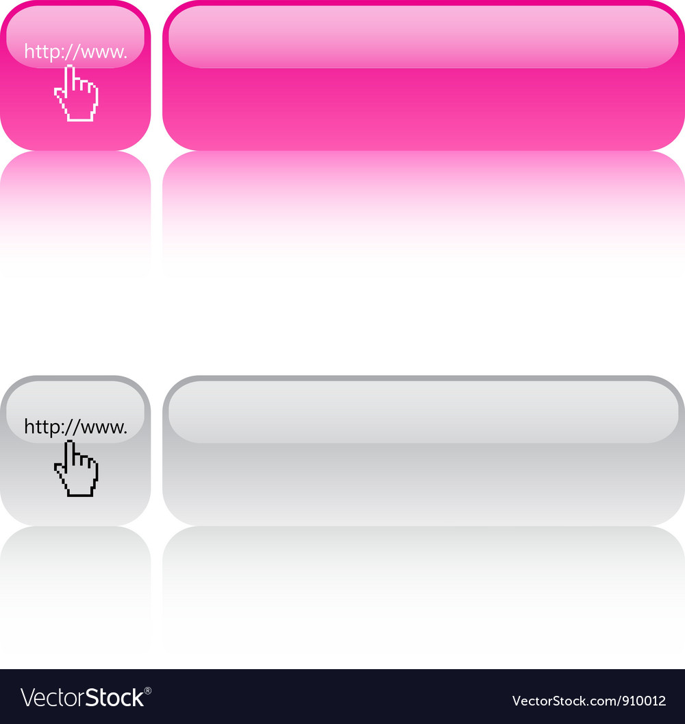 Www click square button Royalty Free Vector Image