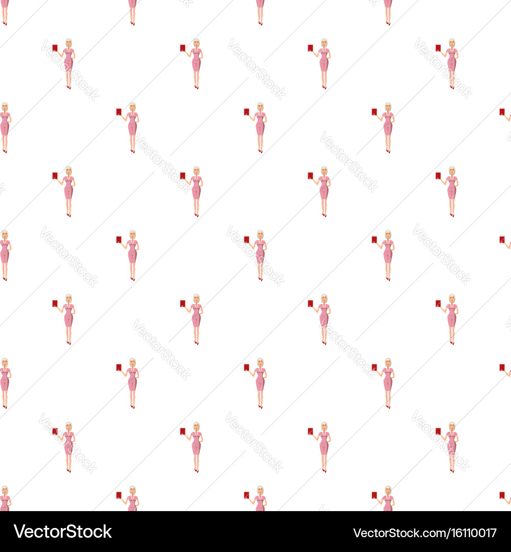Businesswoman with red book pattern Royalty Free Vector