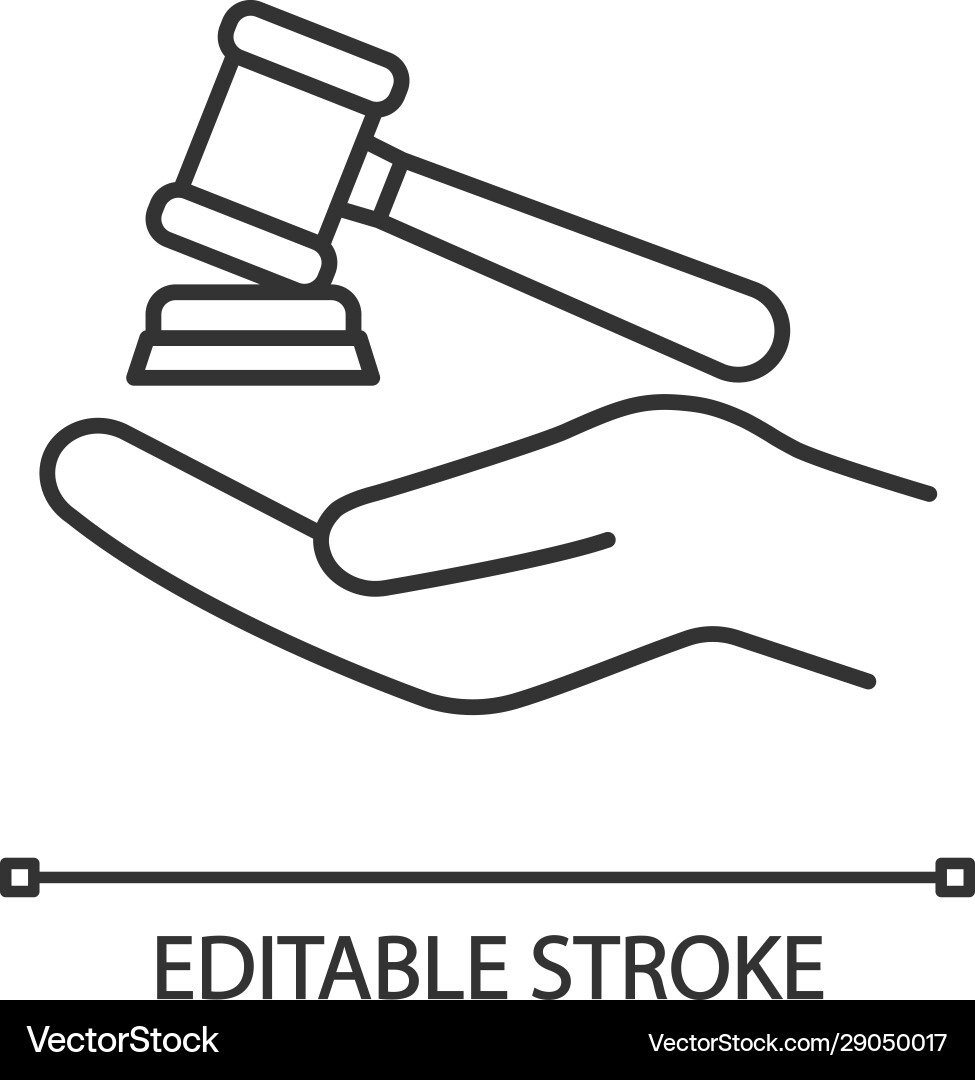 Family law linear icon Royalty Free Vector Image