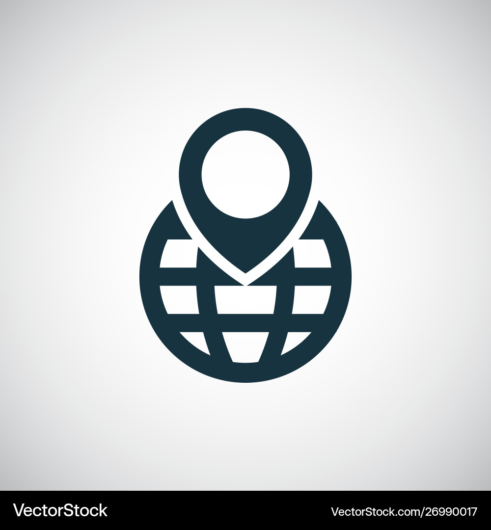 Globe pin icon trendy simple symbol concept Vector Image