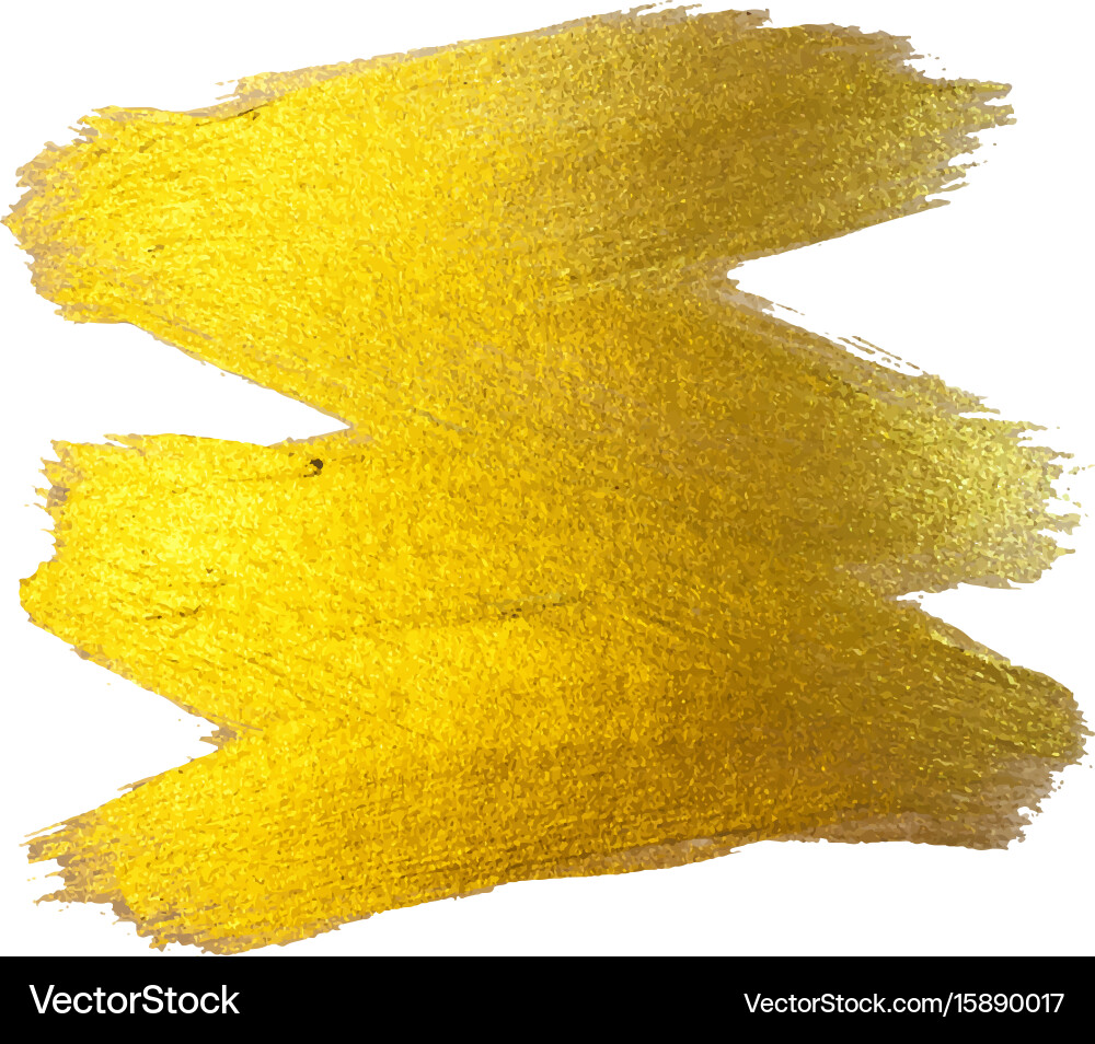Gold foil watercolor texture Royalty Free Vector Image
