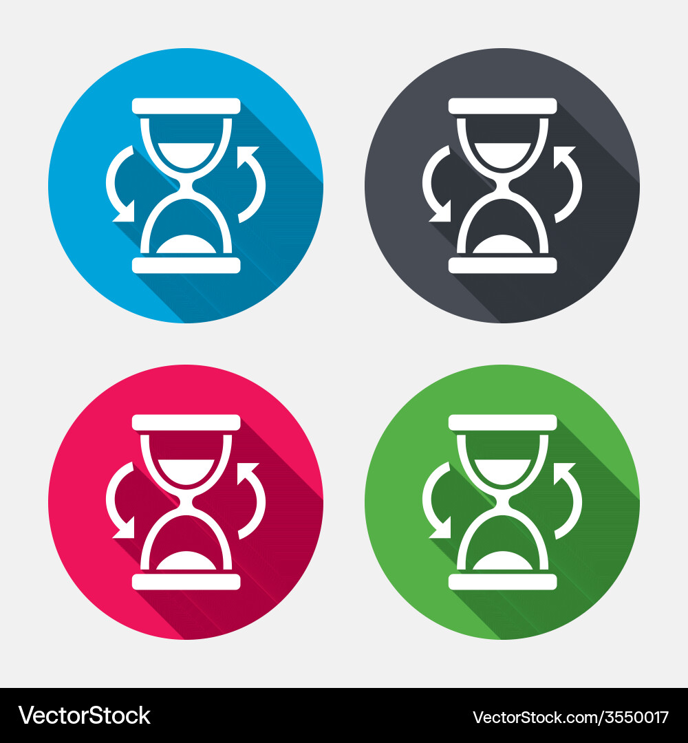 Hourglass sign icon sand timer symbol Royalty Free Vector