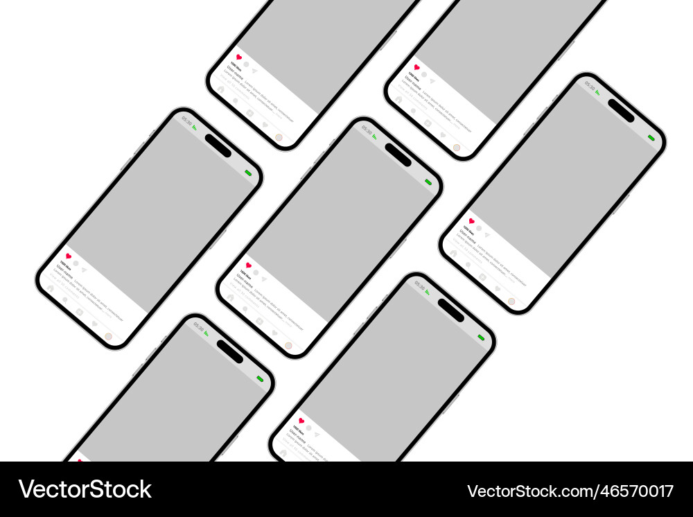 Instagram mockup social media template design Vector Image