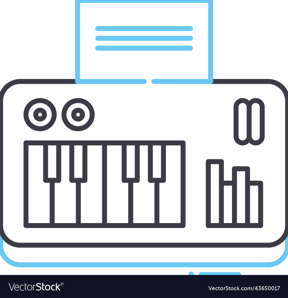Keypad line icon outline symbol Royalty Free Vector Image