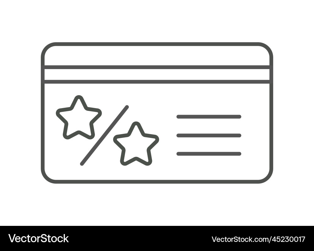 Marketing card line icon Royalty Free Vector Image