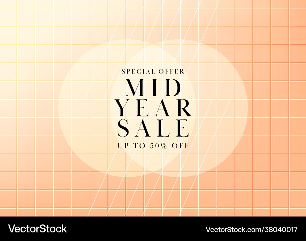 Mid year sale summer banner Royalty Free Vector Image