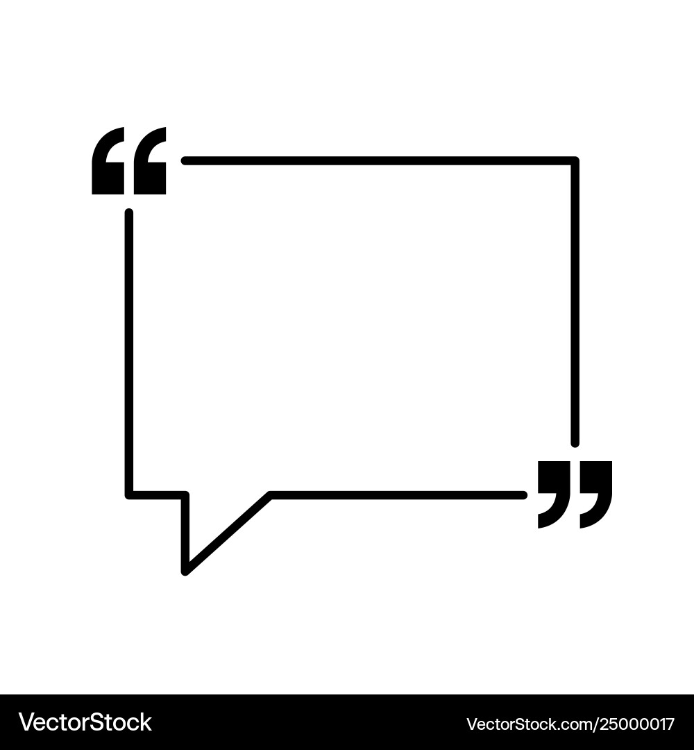 Quotes icon quotemarks outline speech marks Vector Image