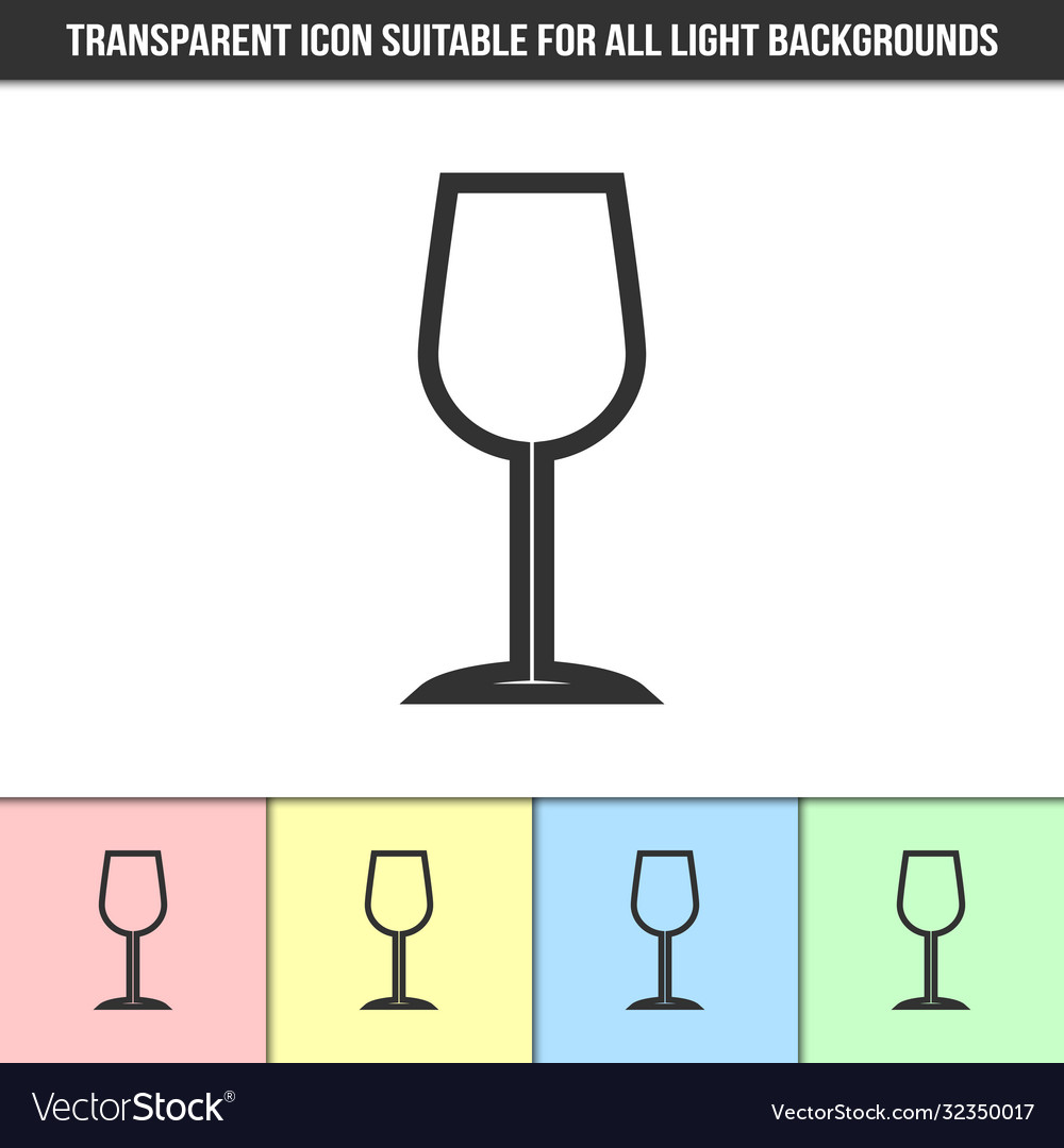 Simple outline transparent wine glass icon Vector Image