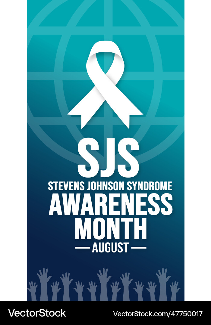Stevens johnson syndrome sjs awareness month Vector Image