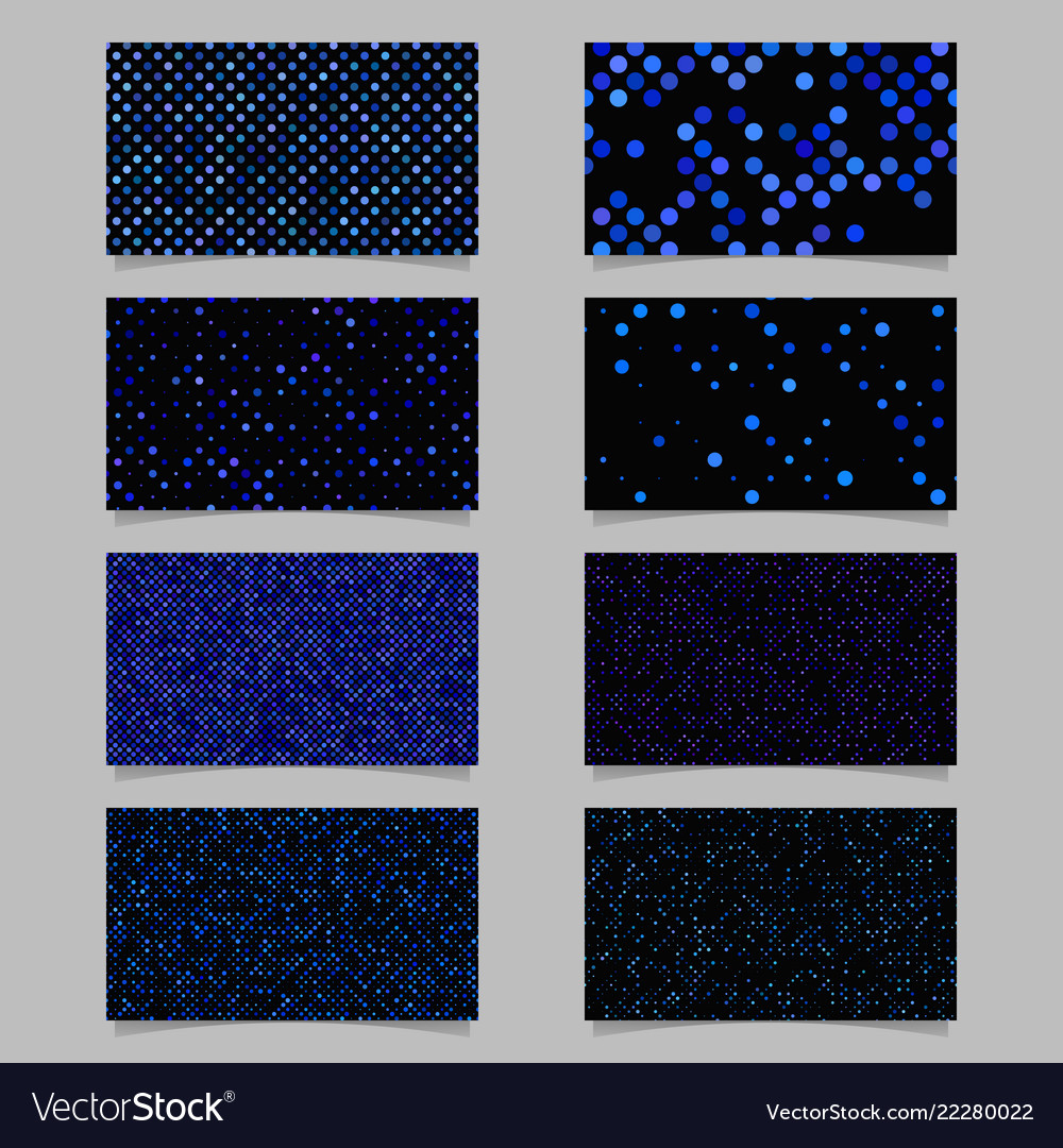 Abstract dot pattern card background template set Vector Image