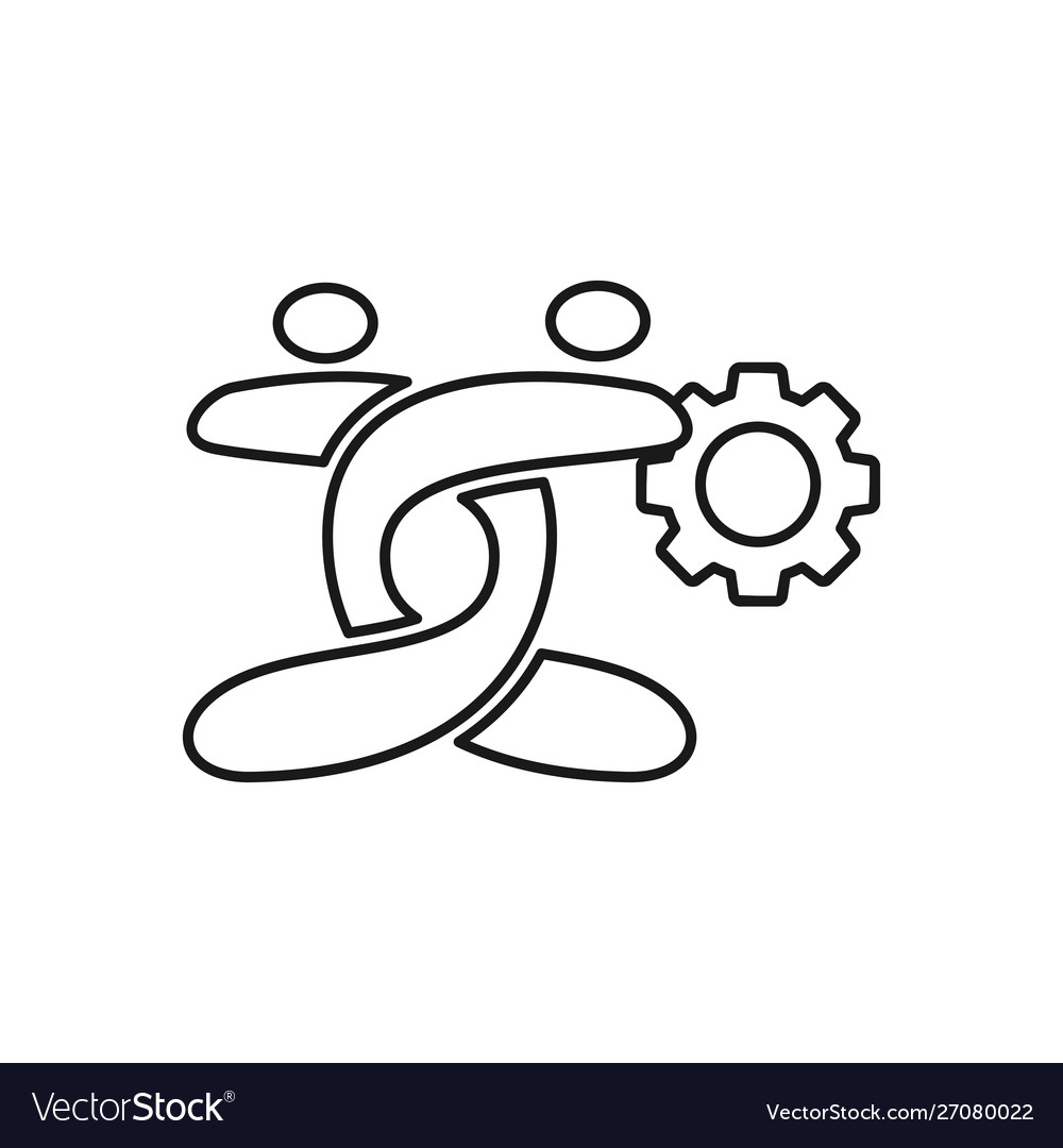 Industry gear commitment teamwork together Vector Image