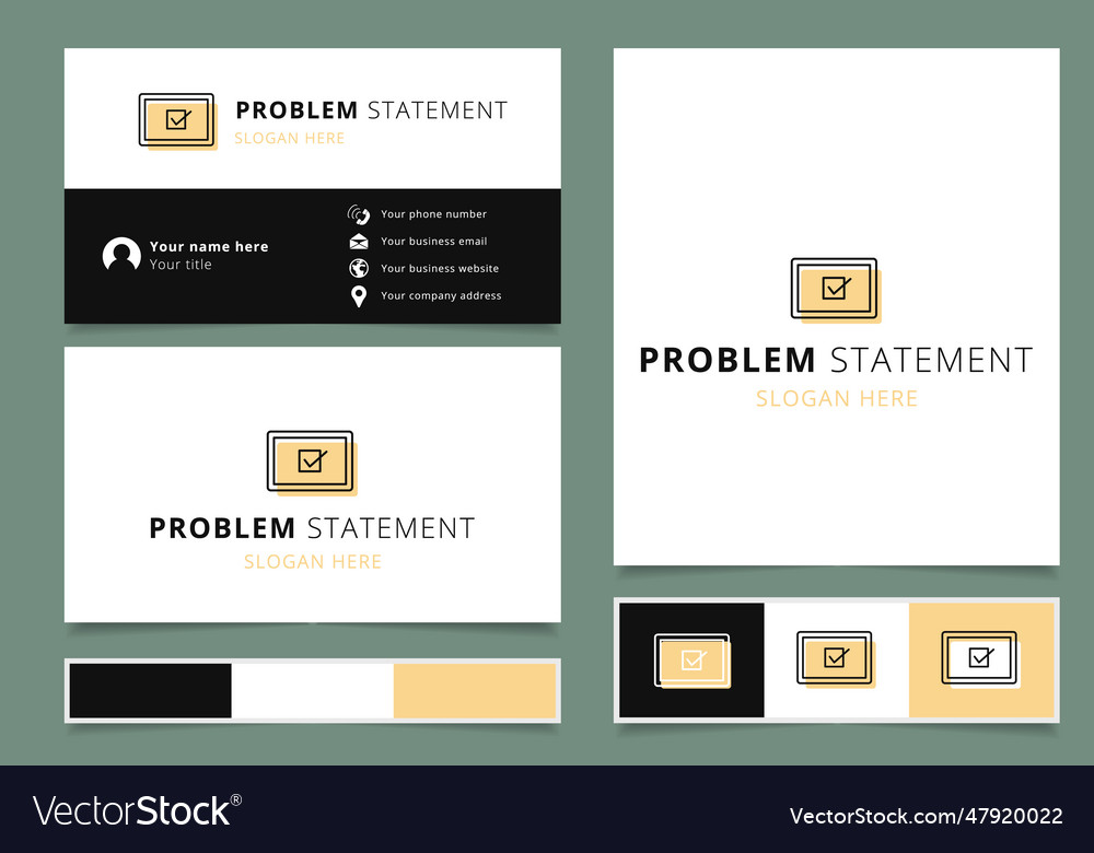 Problem statement logo design with editable slogan