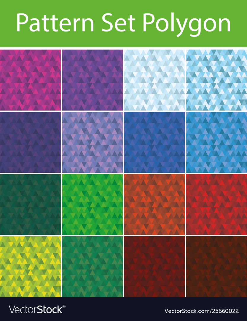 Set seamless polygon Royalty Free Vector Image