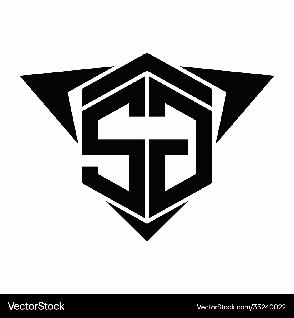 Sg logo monogram with wings arrow around design Vector Image
