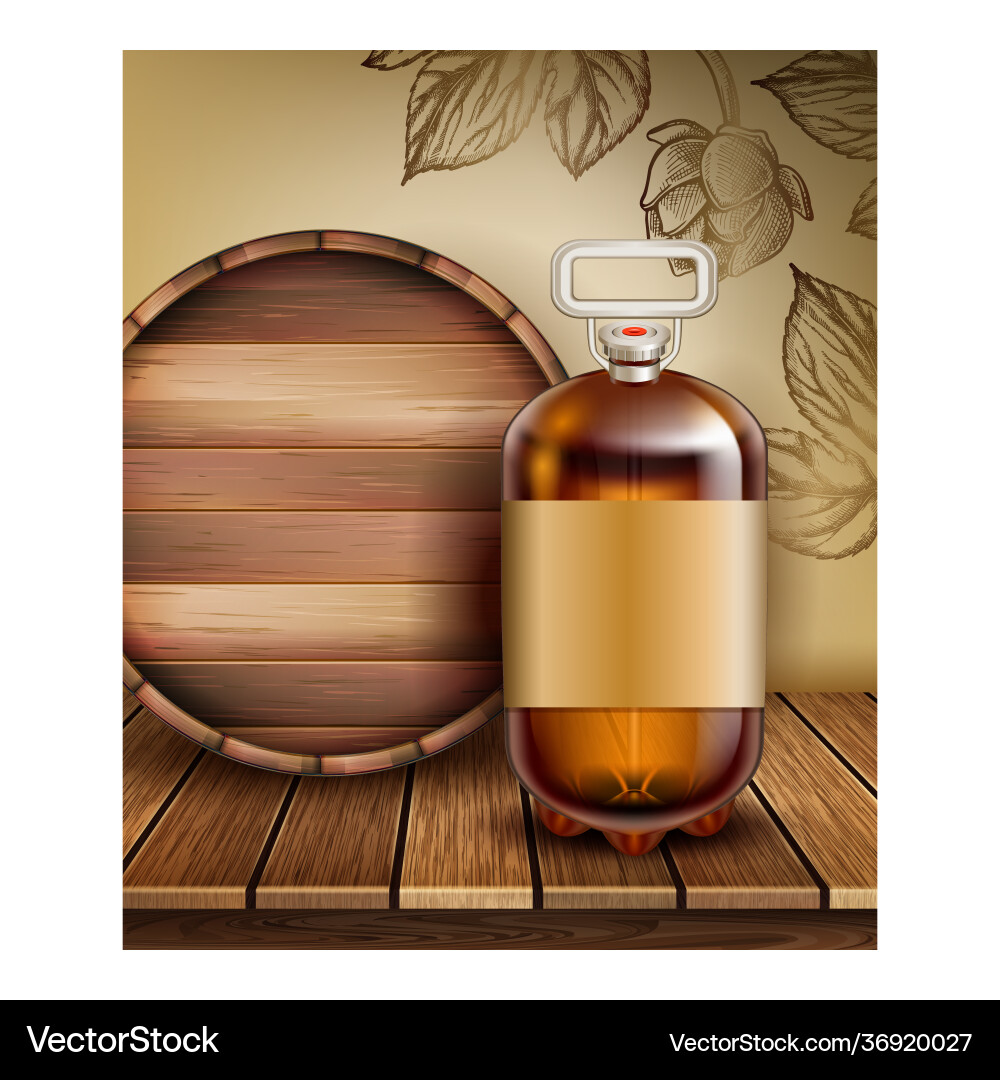 Craft beer creative promotional poster Royalty Free Vector