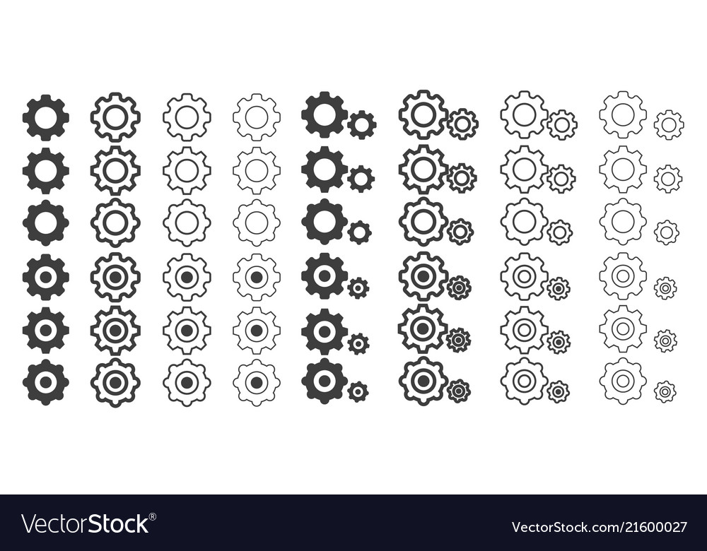 Gray setting icon Royalty Free Vector Image - VectorStock