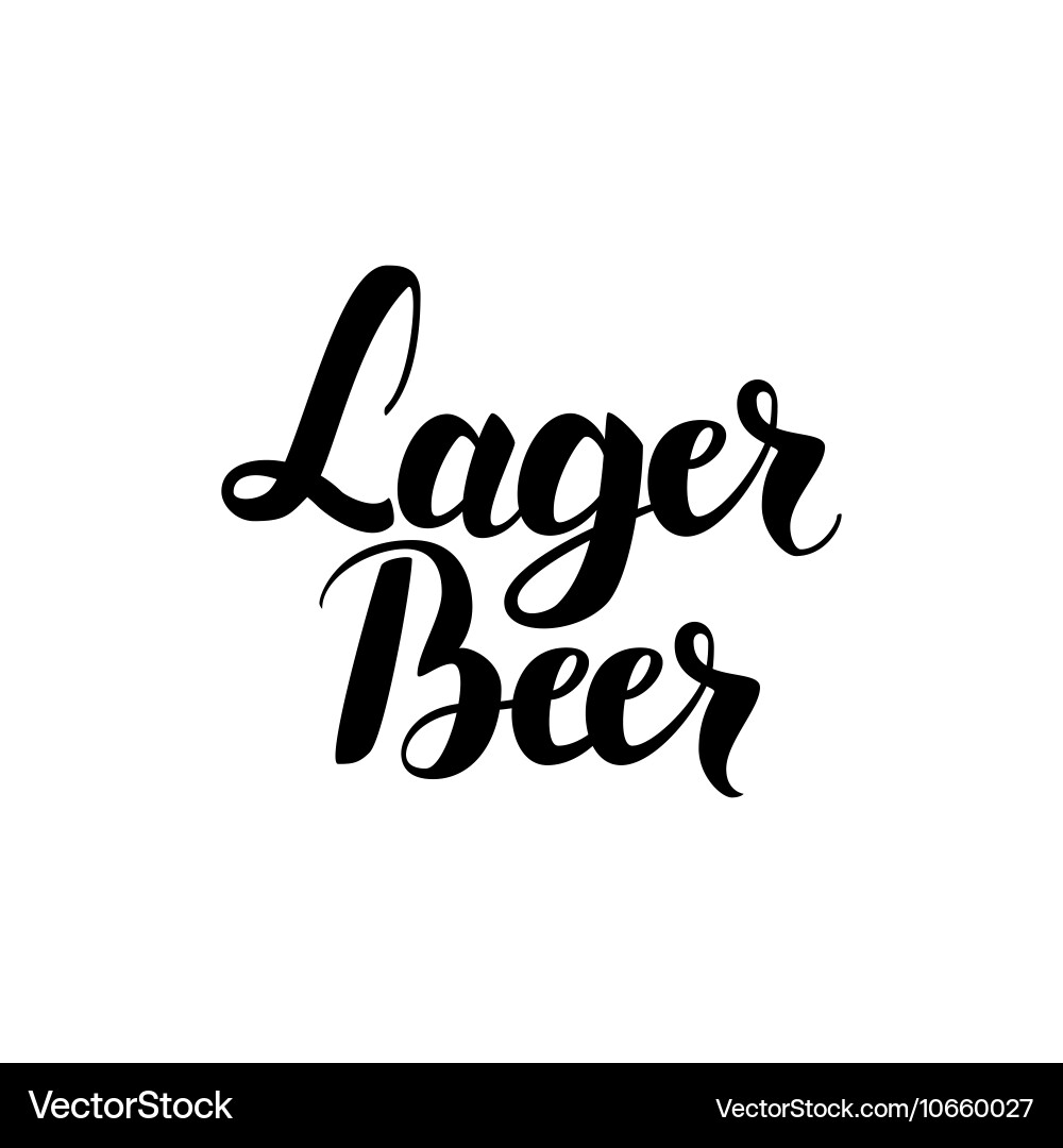 Lager Beer Lettering Card Royalty Free Vector Image